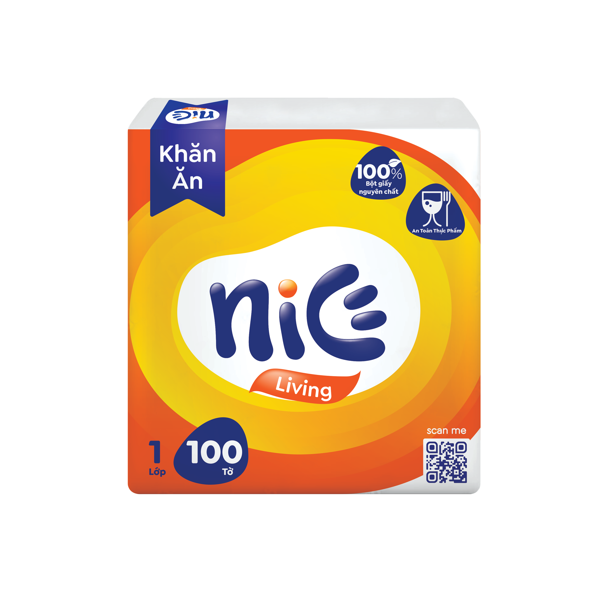 Khăn Ăn Nice 100 tờ 1 lớp | Paseo